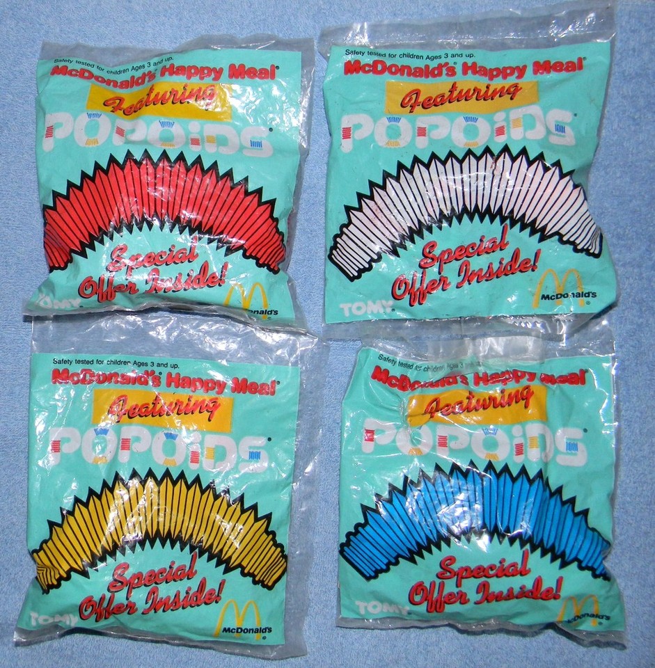 1985 McDonalds Popoids II MIP Complete Set - Lot of 4, Boys & Girls, 3 ...