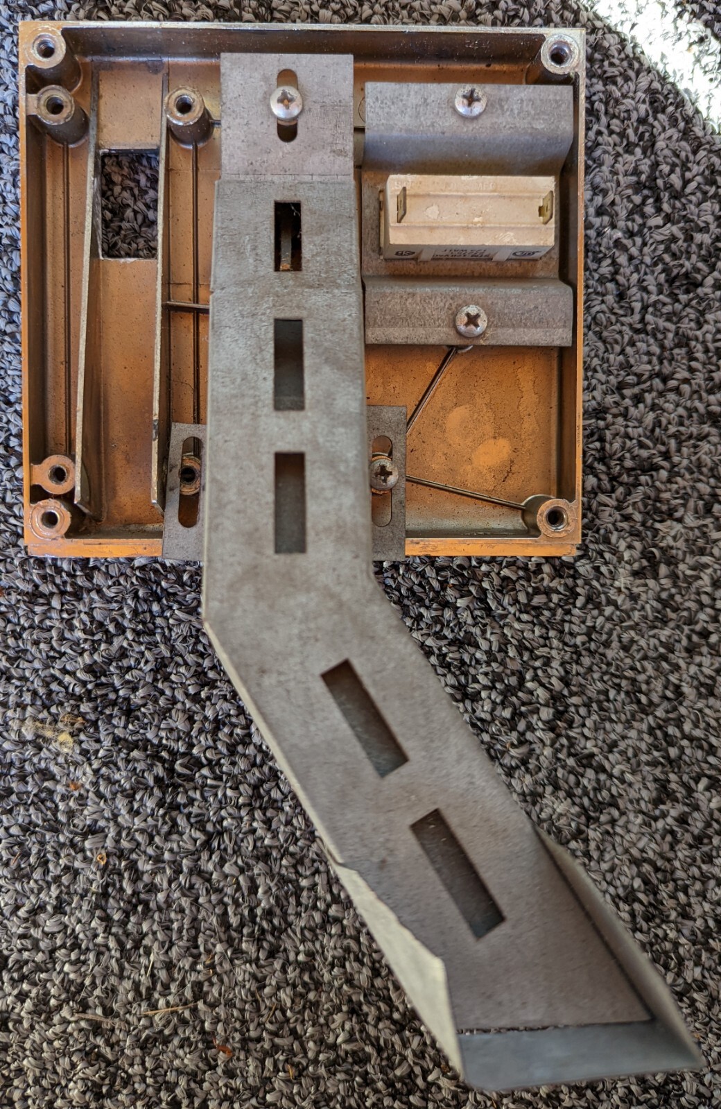 Cavalier Coke Machine Front coin slot panel & coin drop chute parts or ...