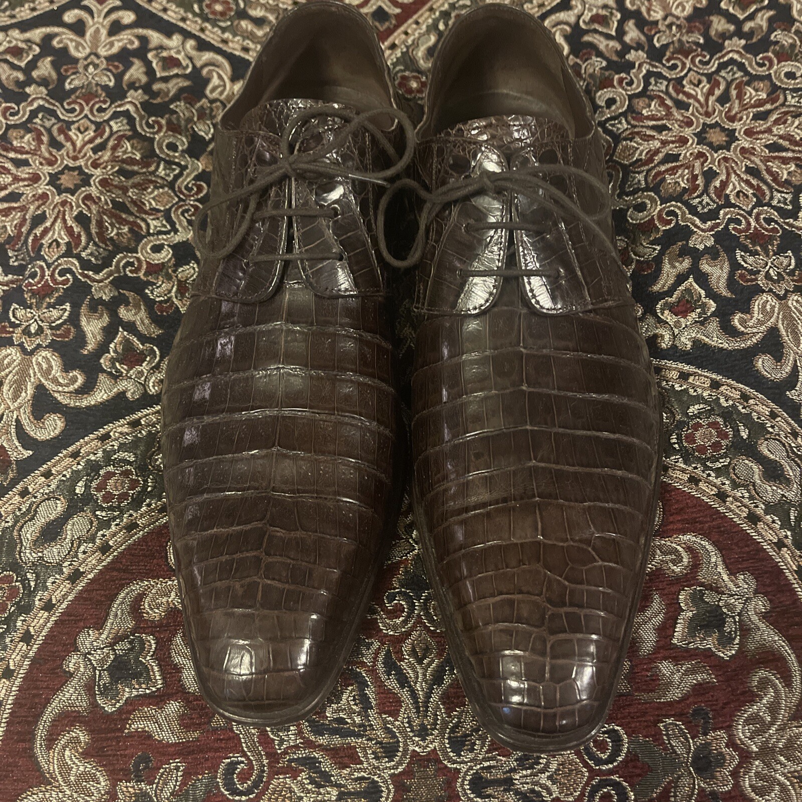 Mezlan Genuine Crocodile Shoes - Gem