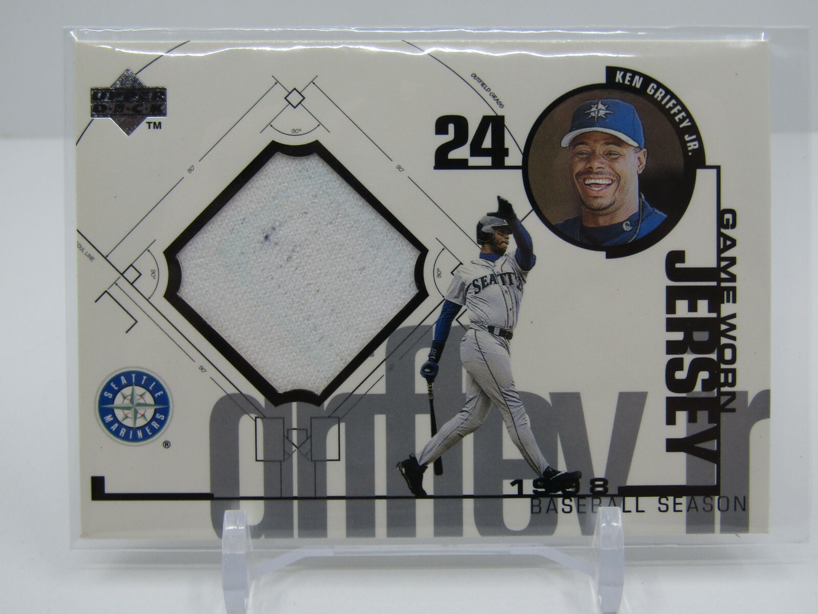 KEN GRIFFEY JR. 1998 UPPER DECK GAME-WORN JERSEY PATCH SP!!- MARINERS ...