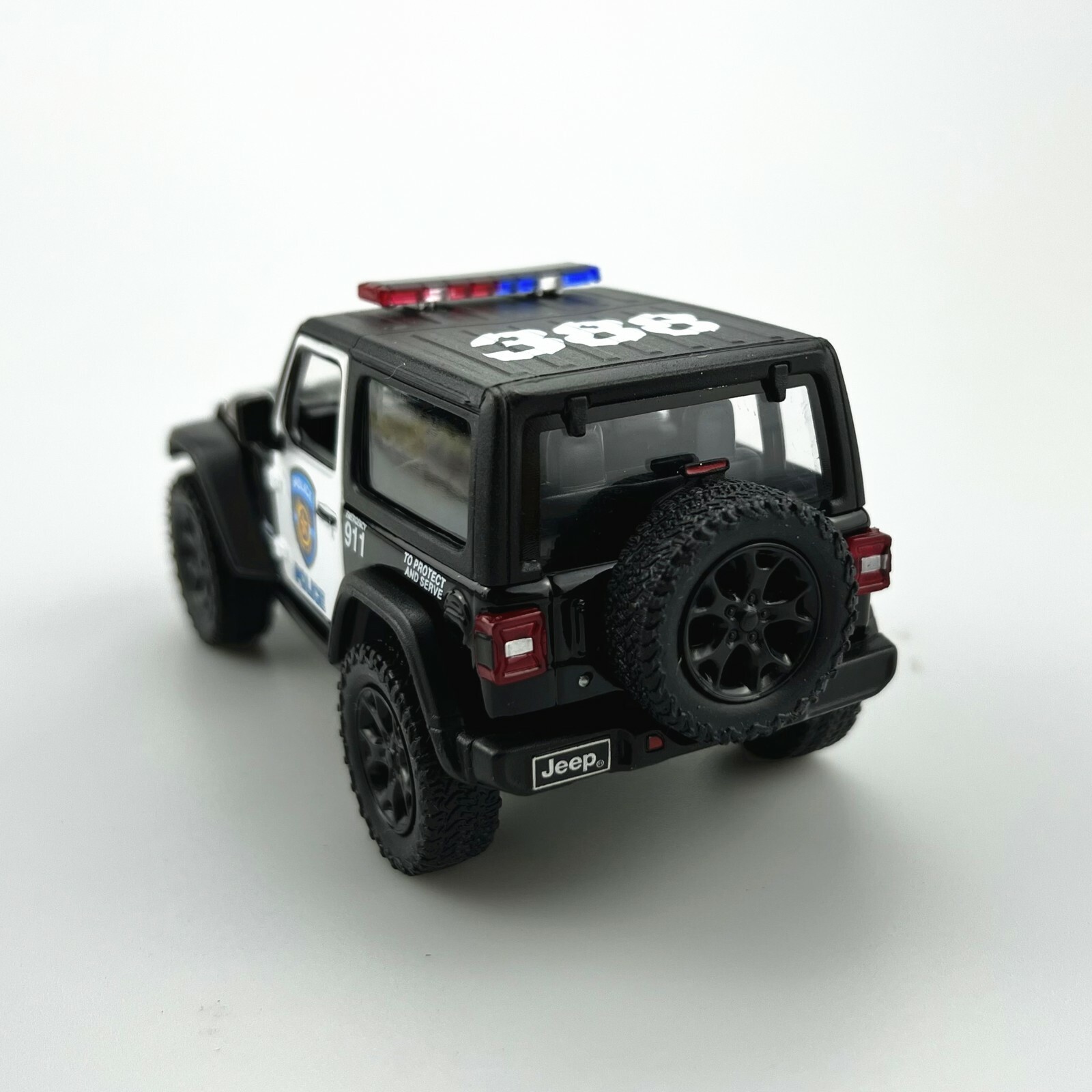 Kinsmart 1:36 - 2018 Jeep Wrangler (Police Car) - 5" Diecast Toy Car ...