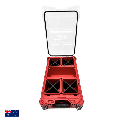Milwaukee 48228435 & 48228430 Packout Organiser - 4-Way Deep Bin ...
