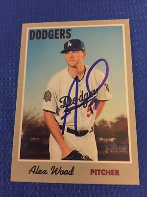2019 Topps Heritage Los Angeles Dodgers Alex Wood Autographed Card #5 ...