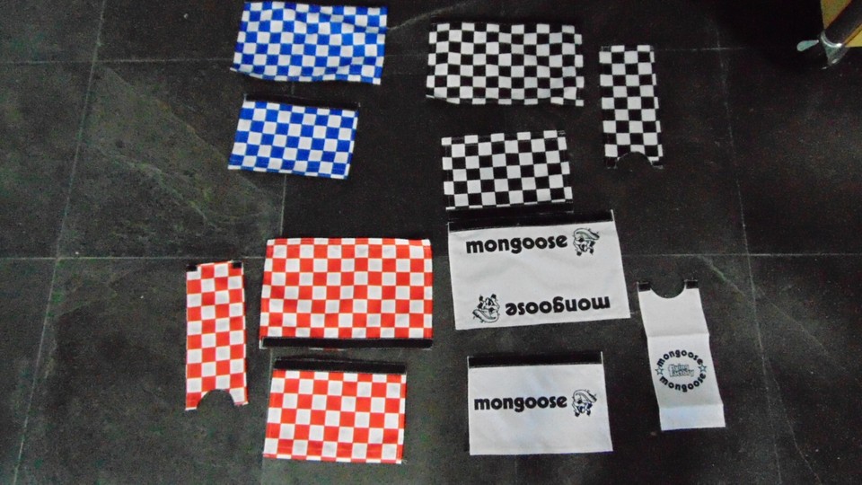 CHECKERED CLASSIC BIKES BMX PAD SET STEM ONLY BIKE PADS OLD SCHOOL STEM ...
