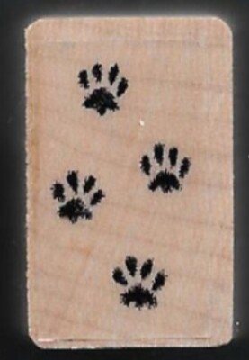 PAW PRINTS CAT KITTEN House PET Animal Fur Friend HERO ARTS New RUBBER ...