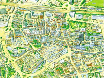 Cityscapes Street Map Of Reading 400 Piece Jigsaw Puzzle 470mm x 320mm ...