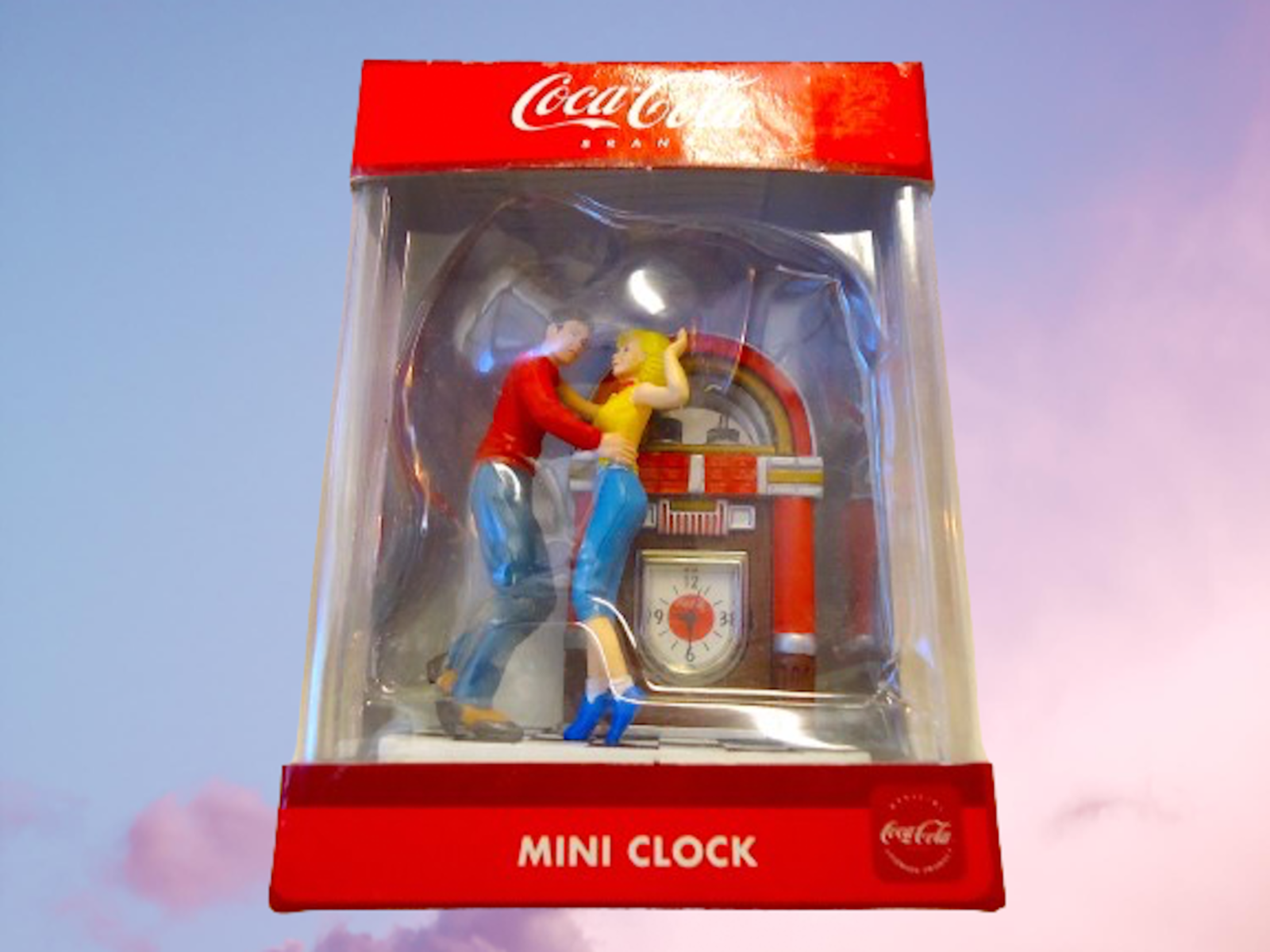 Coca Cola Advertising Collectible Mini Clock Couple Dancing Infront of ...