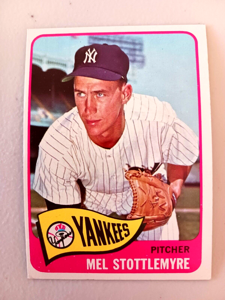 Lot of 9 1965 Topps YANKEES vintage baseball MEL STOTTLEMYRE Rookie ...