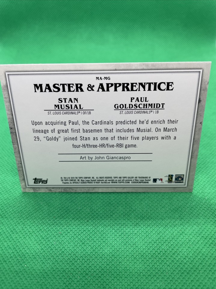 2019 Topps Gallery Master & Apprentice #MA-MG Stan Musial / Paul ...