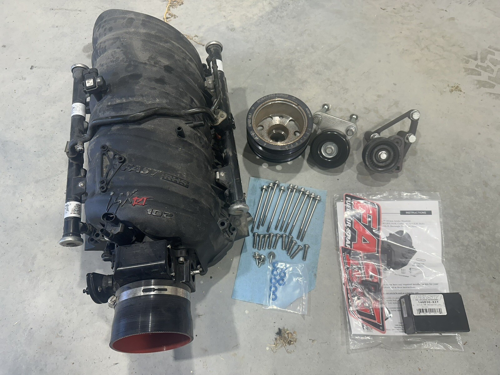 Fast LsxRT Intake manifold Nick Williams 102mm Throttle Body Romac ...