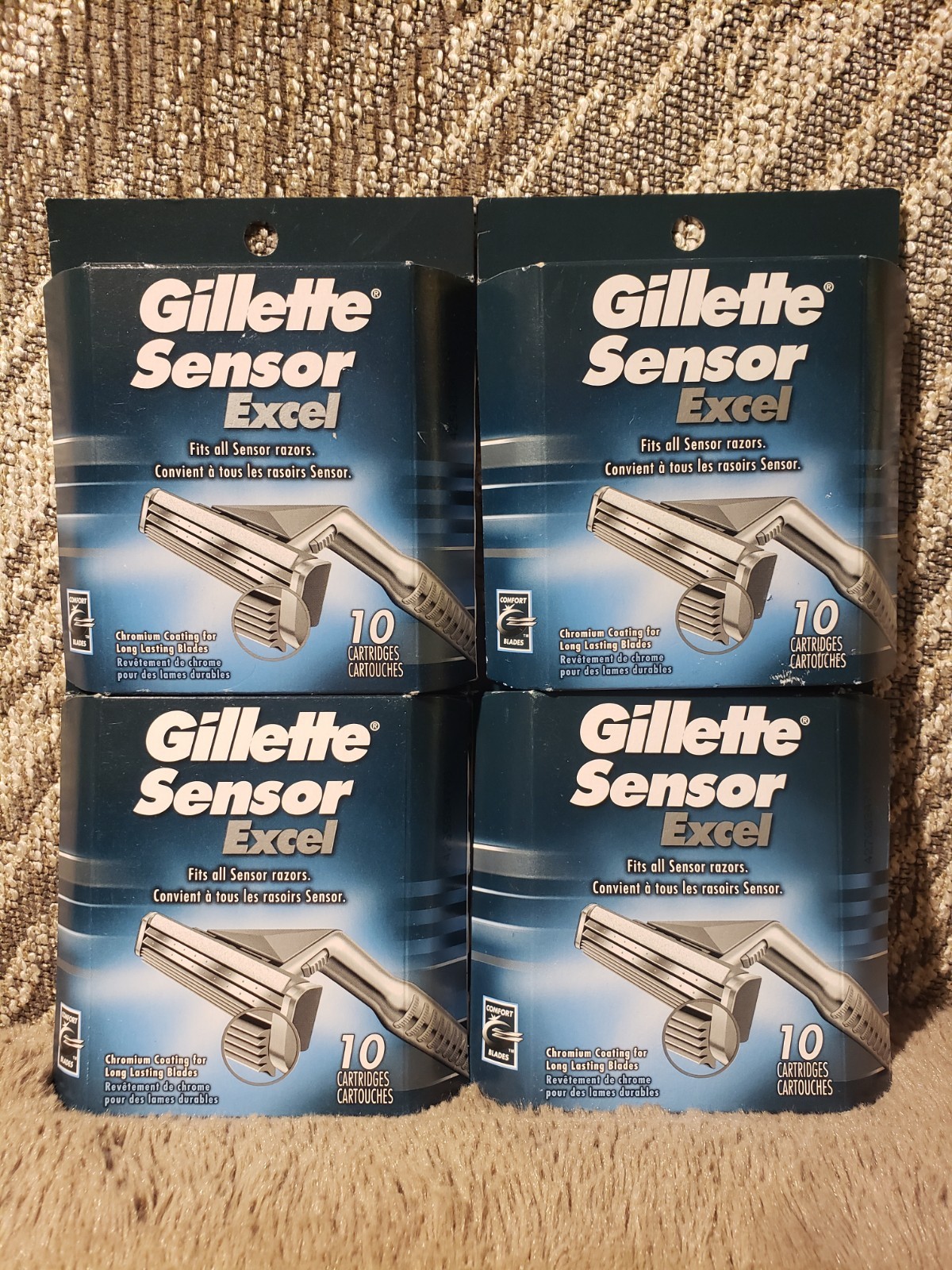 Lot Of 4 - Gillette Sensor Excel Razor Blades - 40 Cartridges ...