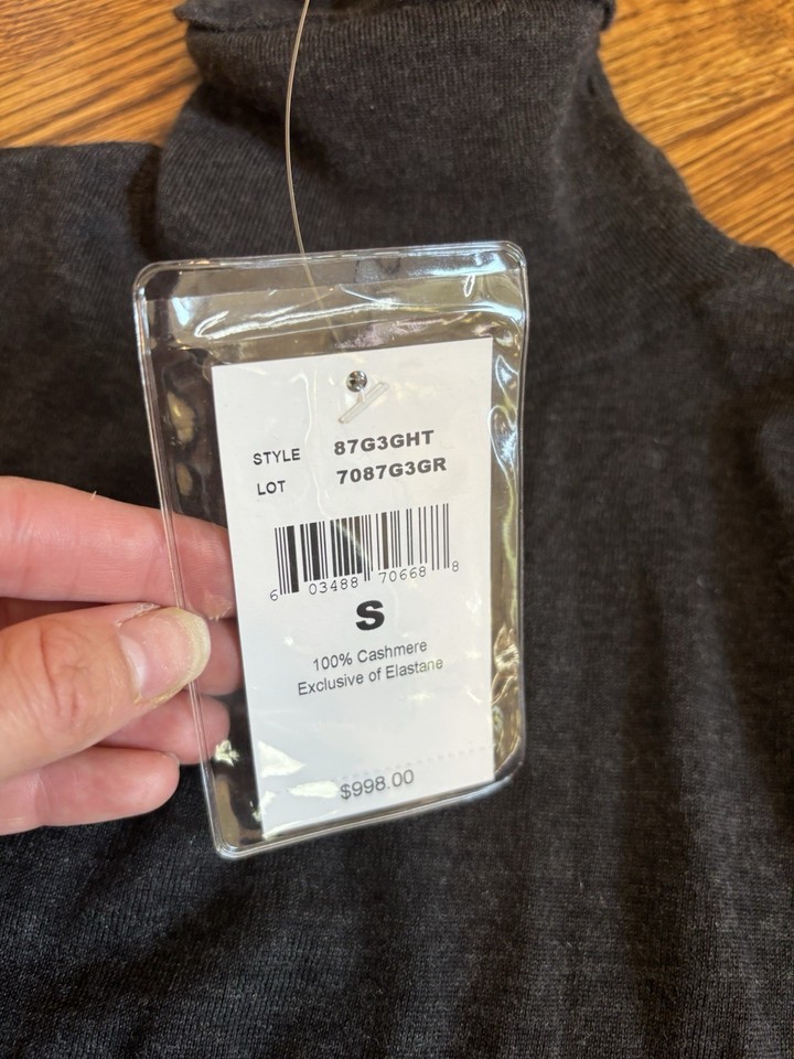 Ralph Lauren Purple Label Gray Turtleneck Cashmere Sweater Small Made ...