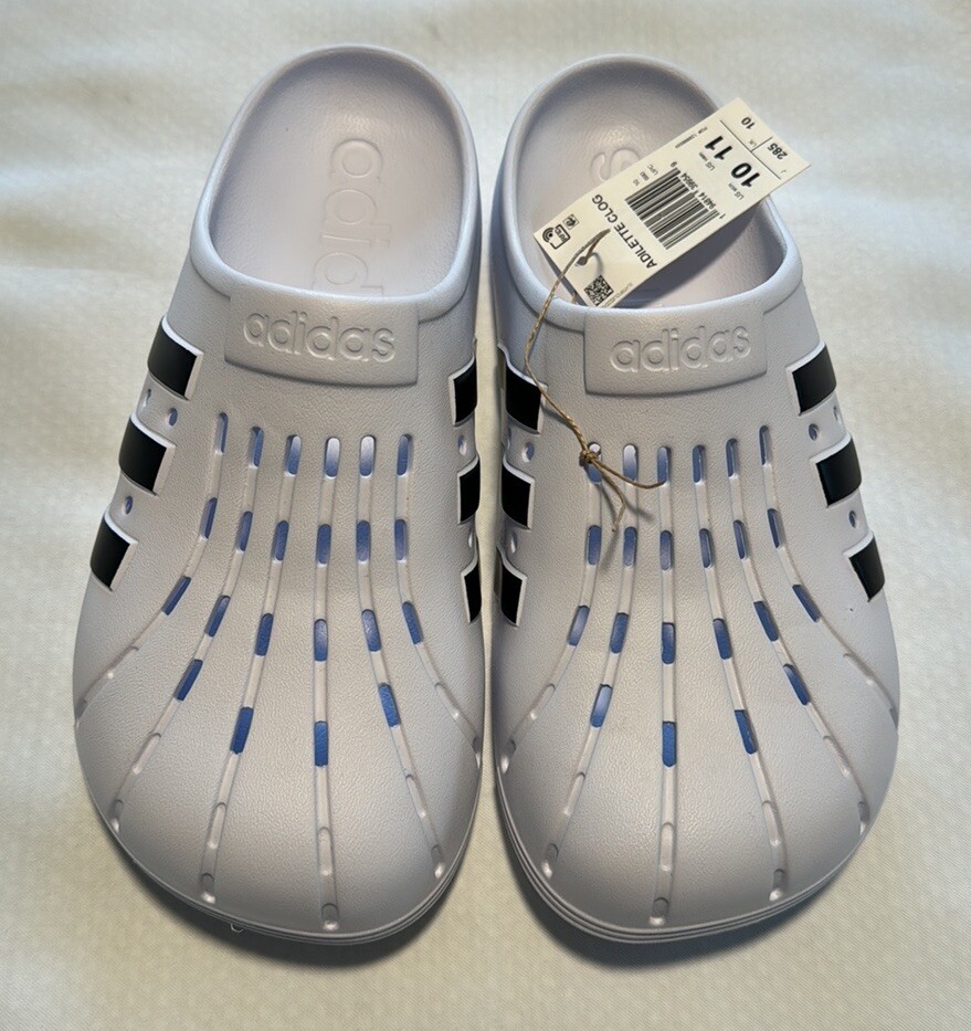 Adidas Clogs Mens 10 White Adilette | eBay