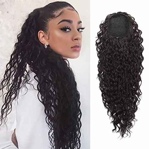 Drawstring Puff Ponytail Kinky Curly Hair Extension Brazilian Real ...