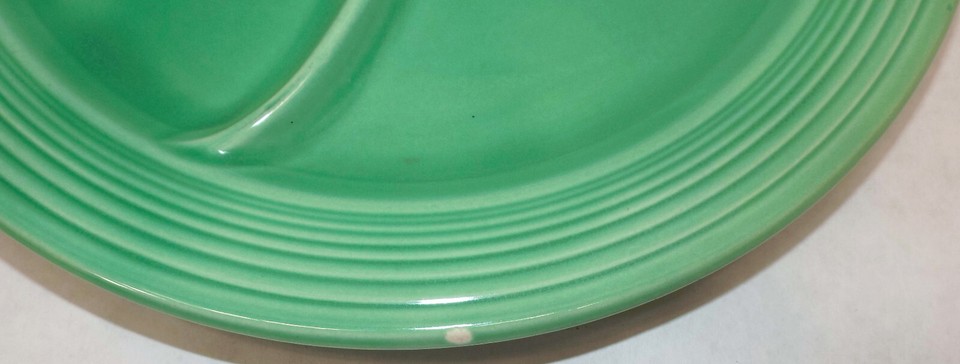Rare Color Vintage 1950s Fiesta 10.5" Medium Green Compartment Plate ...