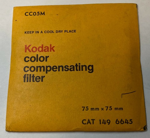 KODAK COLOR COMPENSATING GELATIN FILTER NO. CC05M 3" or 7.6cm Square ...