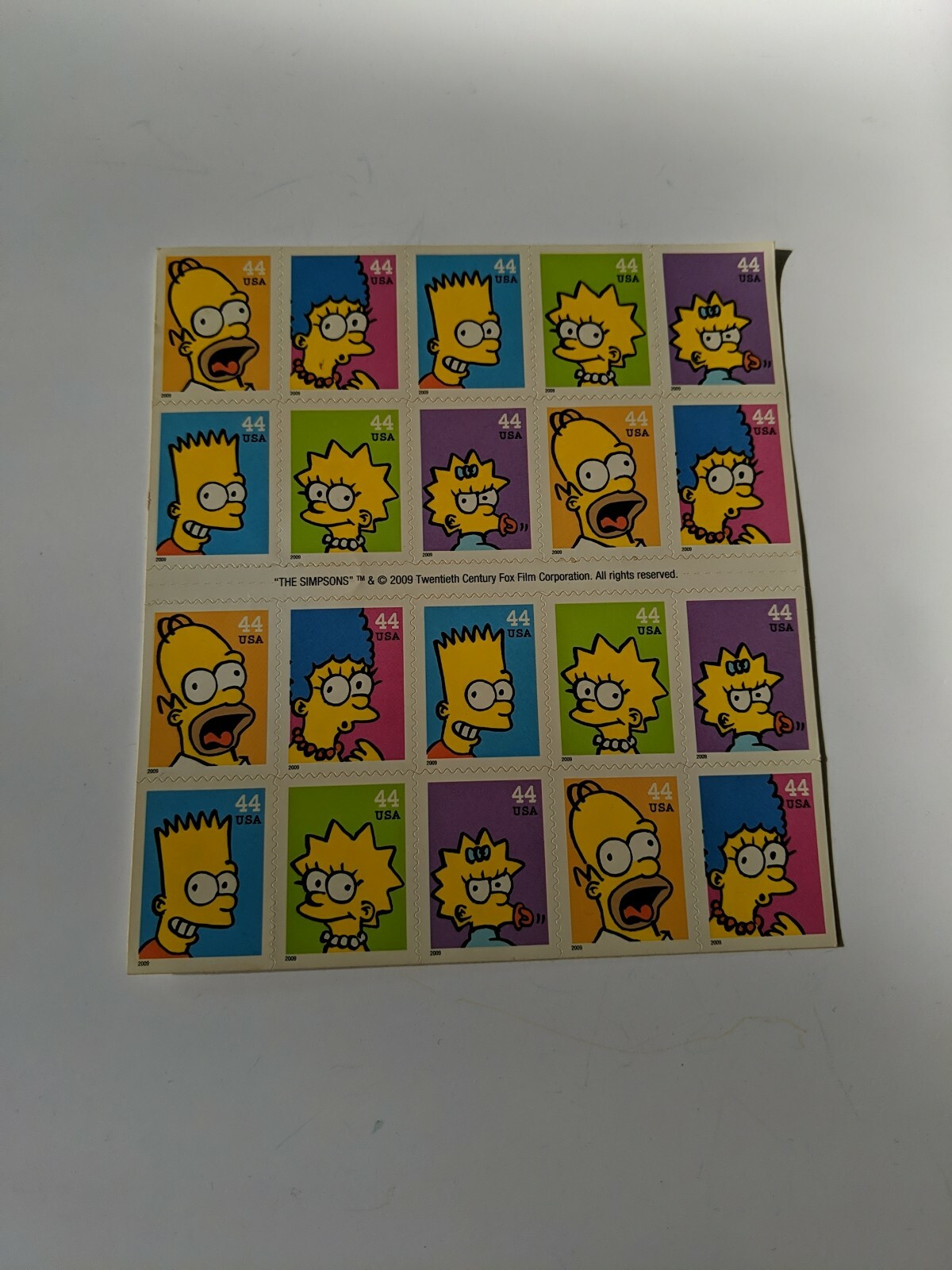 The Simpsons USPS 44 Cent Postage Stamp Sheet 2009 | eBay