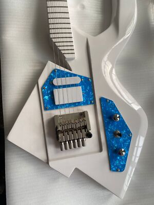 Custom Prince Model C Electric Guitar in White with 24 Frets & Chrome ...