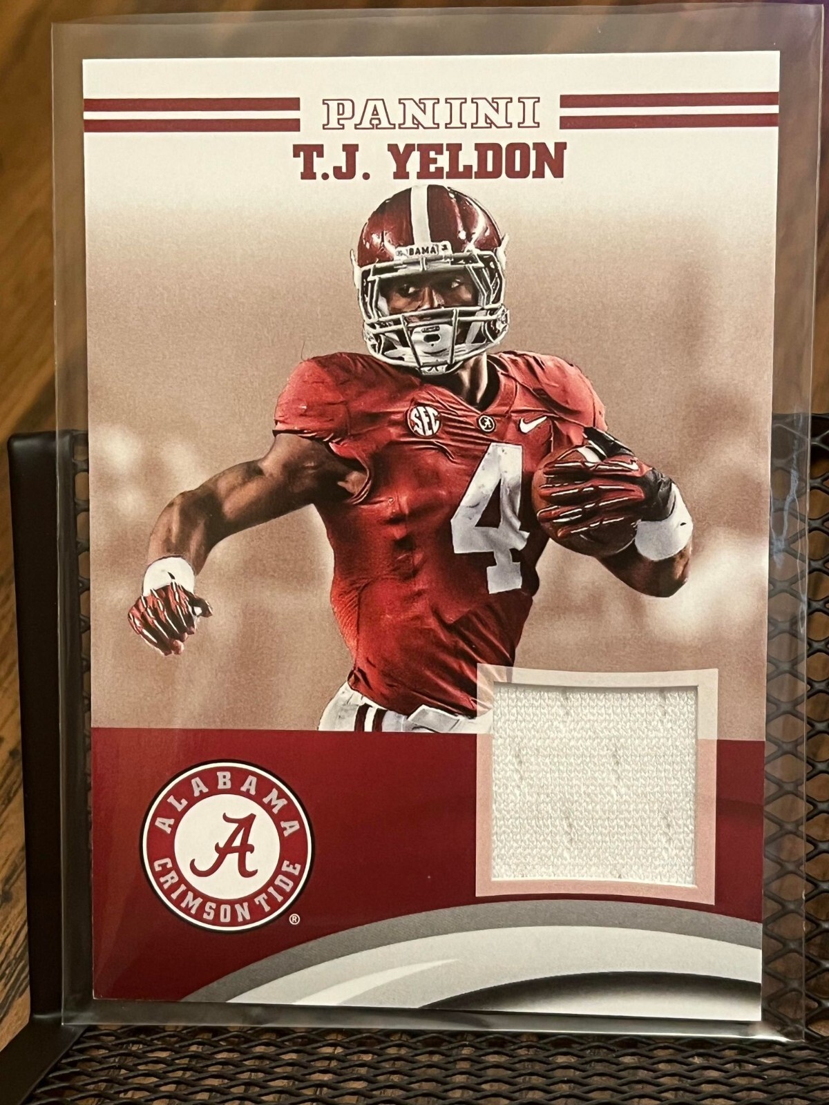 T.J. YELDON 2015 PANINI TEAM COLLECTION ALABAMA ROOKIE WORN JERSEY ...