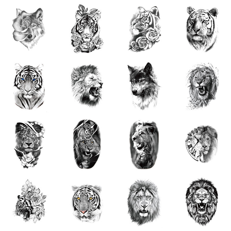 White Lion Animal Tattoo