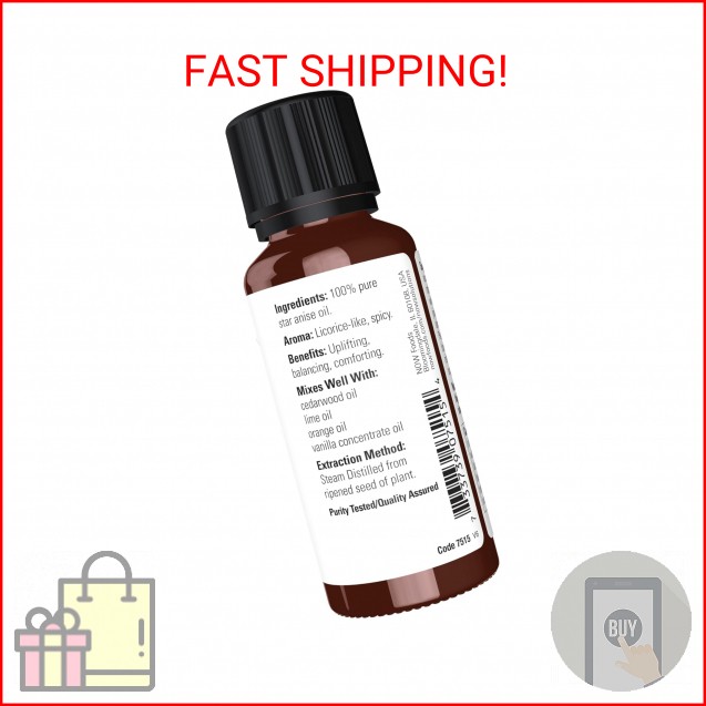 NOW Essential Oils, Anise Oil, Balancing Aromatherapy Scent, Steam ...