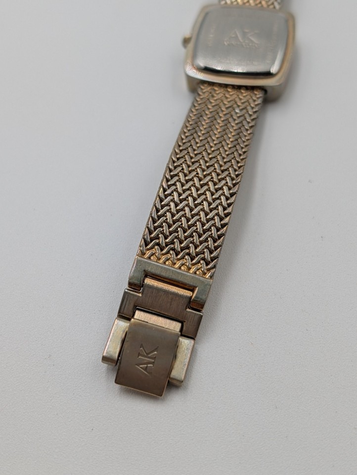 Anne Klein Diamond Dial Watch Mother Of Pearl Dial Mesh Band Y121E ...