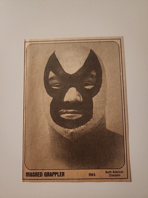 1981 WRESTLING SUPERSTARS MAGAZINE TRADING CARD THE MASKED GRAPPLER NWA ...