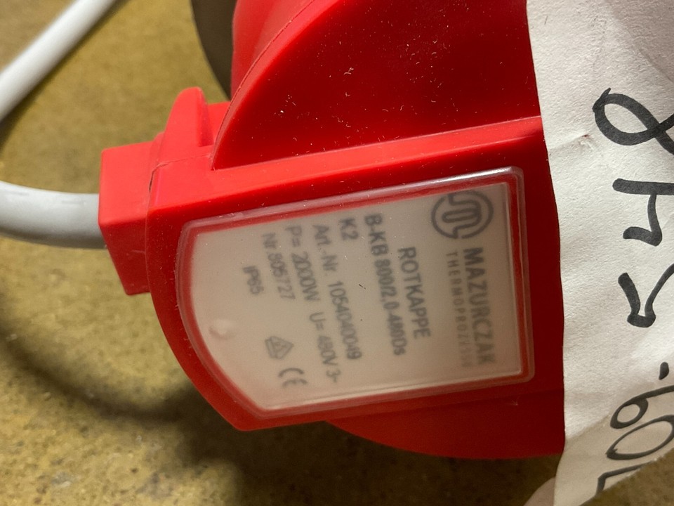NEW Mazurczak Immersion Heater ROTKAPPE® B-KB 800/2,0 480DS 1054040049 ...