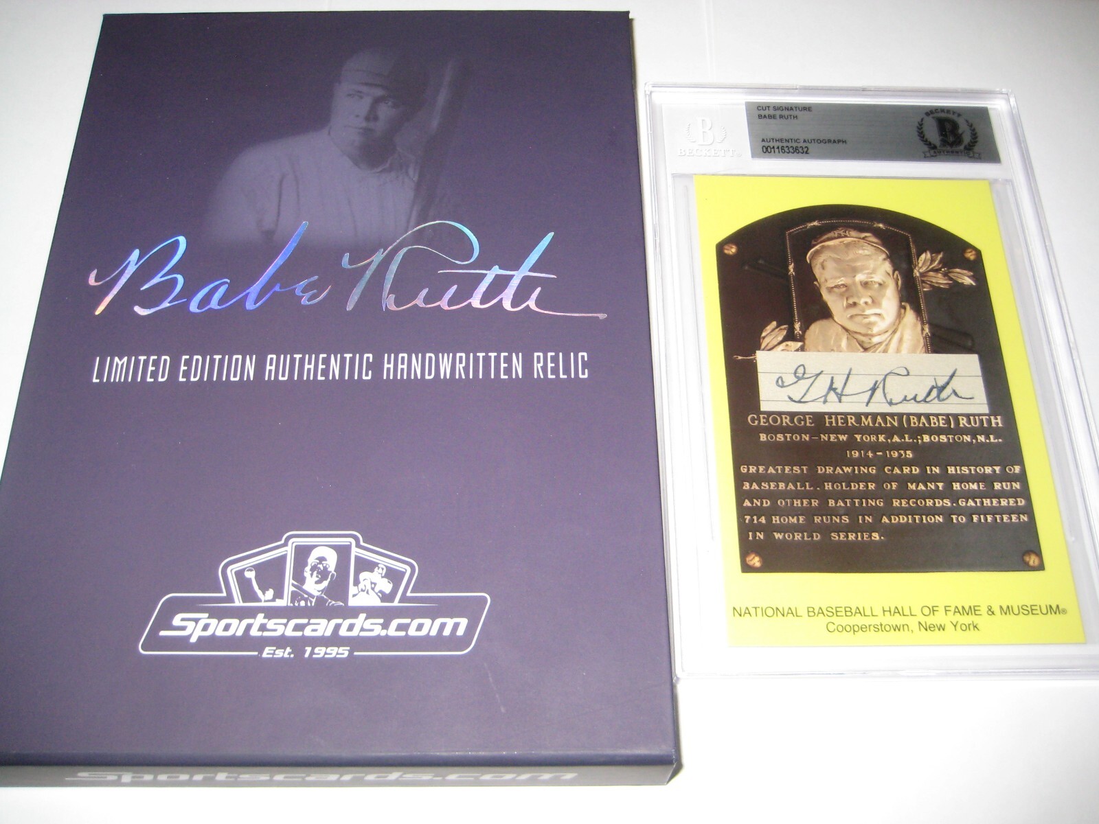 Babe Ruth Autographed Memorabilia | Signed Photo, Jersey, Collectibles ...