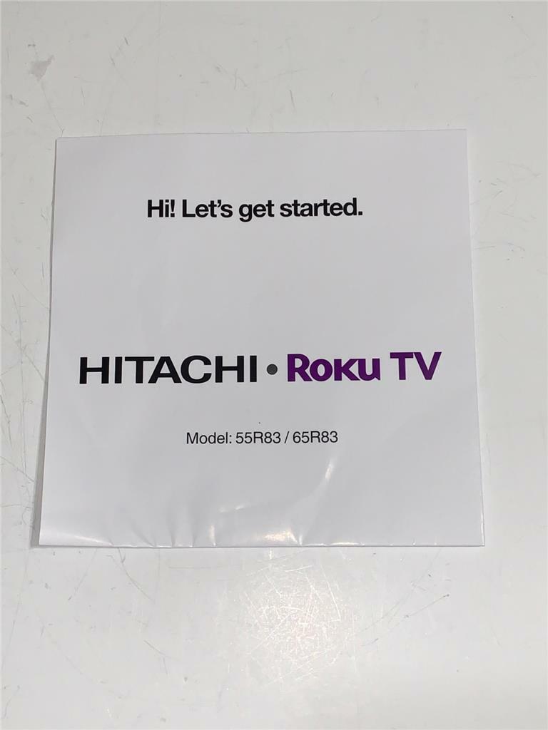 NEW HITACHI 55R83 / 65R83 Quick Start Guide / Owners Manual | eBay