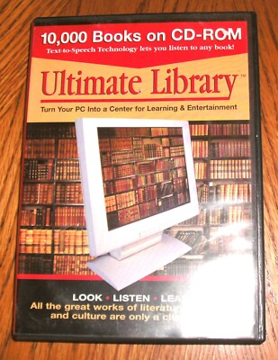 The Ultimate Library...Over 10,000 Books on 4 CD-ROM Discs 862831011026 ...