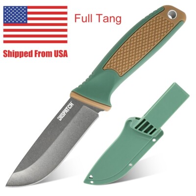 8 inch Full Tang Fixed Blade Knife Tactical Hunting Knives with Sheath ...