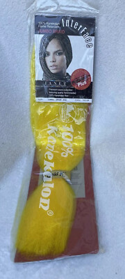 Janet Collection Jumbo Braid Interface 100% Kanekalon Bright Yellow | eBay