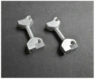 1pr Hammad Ghuman HG Vintage RC Car Rear Alloy A-Arm Mount #2200 RC10GT ...