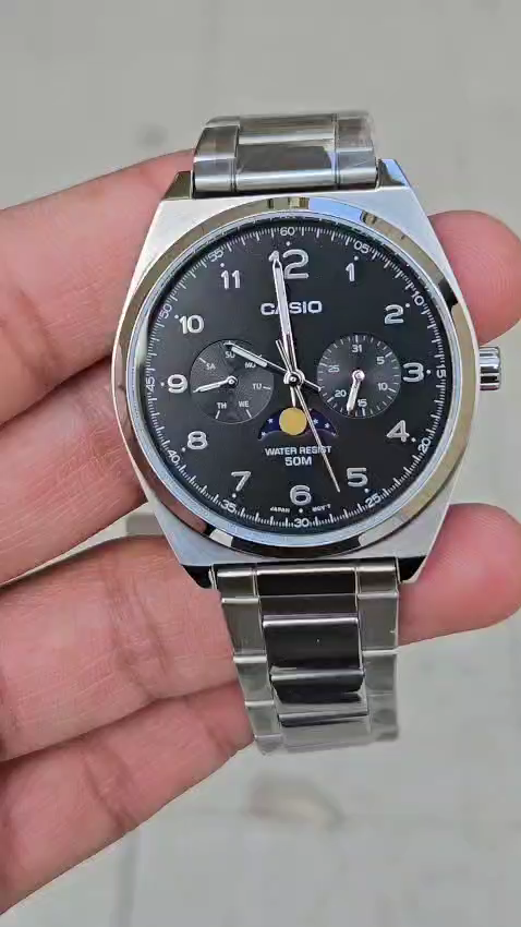 Casio MTP-M300D-1AV Men's Analog Watch Black Dial Stainless Steel 50M ...