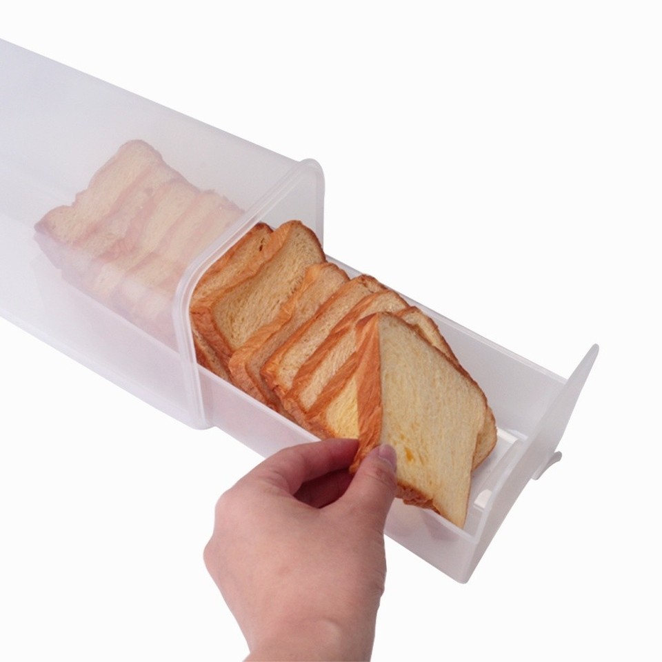 Large Plastic Bread Container with Sealed Drawer for Toast and Sandwich ...