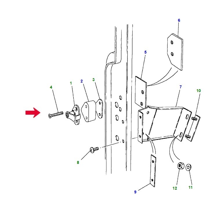 FITS DEFENDER DOOR STRIKER CATCH AND SPACER KITS WITH BOLTS X2 ...