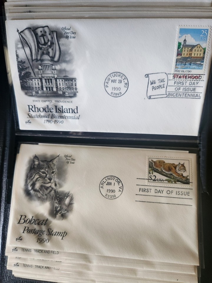 US FDC FIRST DAY COVERS IN 3 WHITE ACE ALBUMS 1985-1990 BY ARTCRAFT | eBay