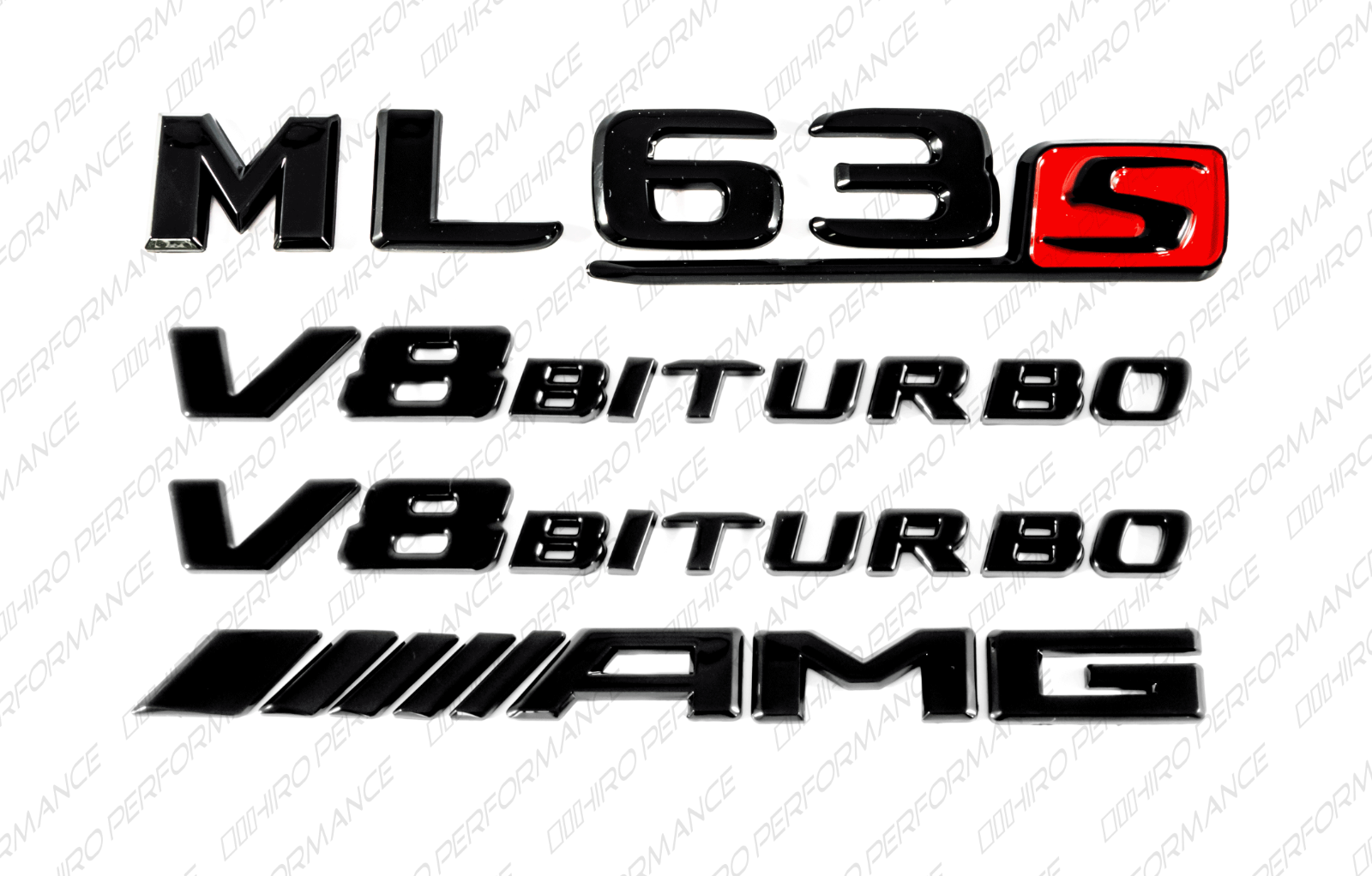 Trunk Black Emblem Badge Logo Letter for Mercedes-Benz ML63s AMG W166 ...