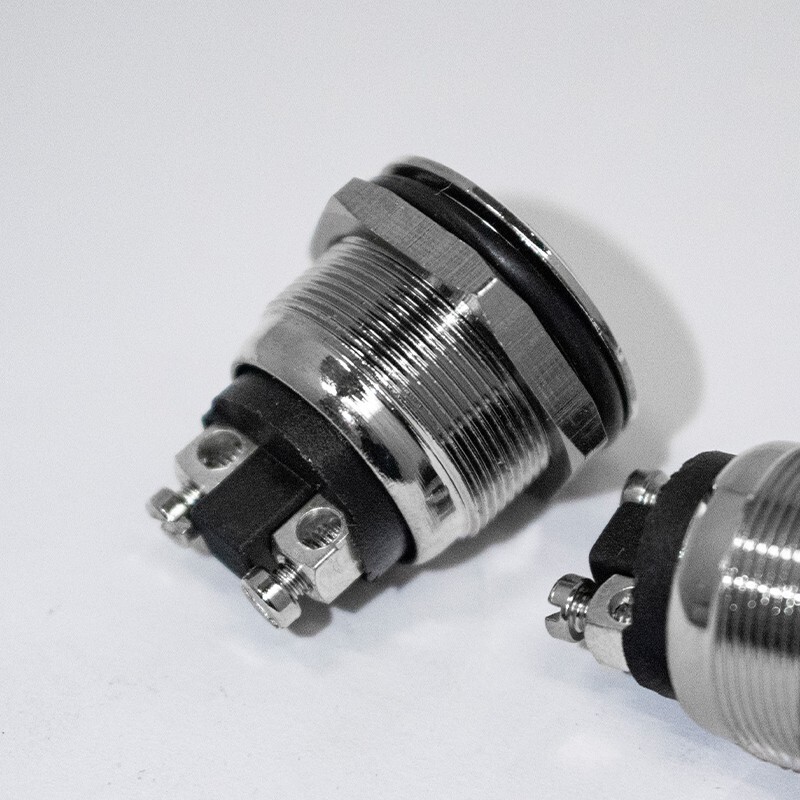 Plated Brass 12 Volt Button Switch Momentary Push On Rally Car Race car ...