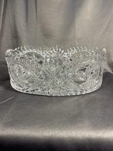 Vintage Hofbauer TheByrdes Collection Lead Crystal Oblong Bowl Dish ...