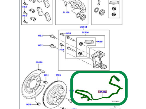 LAND ROVER BRAKE PAD SENSOR REAR RANGE ROVER 06-09 10-12 NEW SOE500030 ...