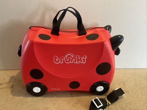 TRUNKI Ride On Kids Suitcase Red Harley The Ladybug Ladybird Luggage ...