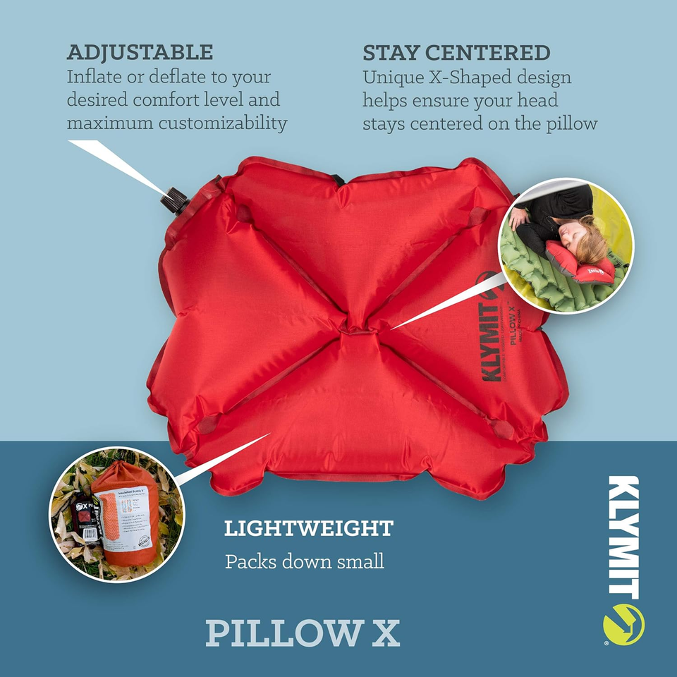 Pillow X Travel Pillow, Lightweight Inflatable Hybrid Airplane ...