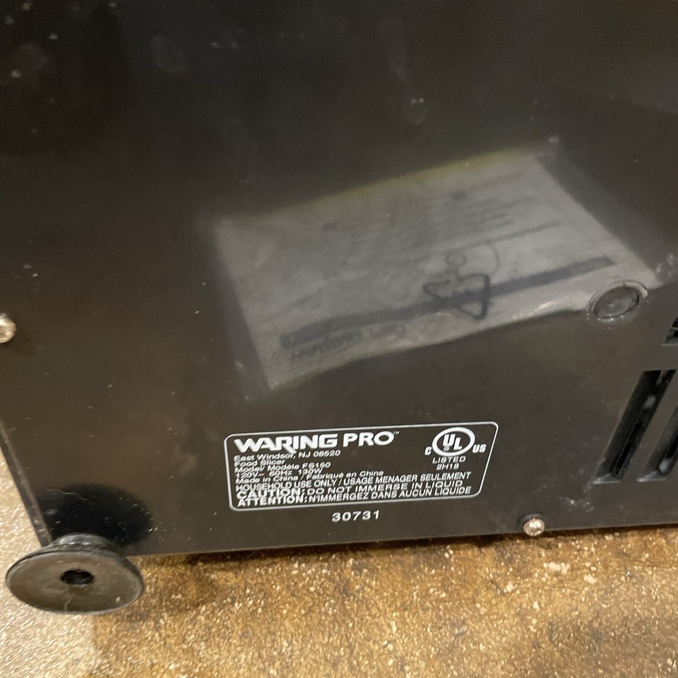 Waring Pro Heavy Duty Food Slicer FS150 Used Working | eBay