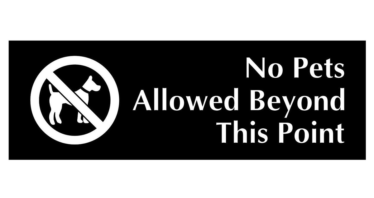 Printable No Pets Sign