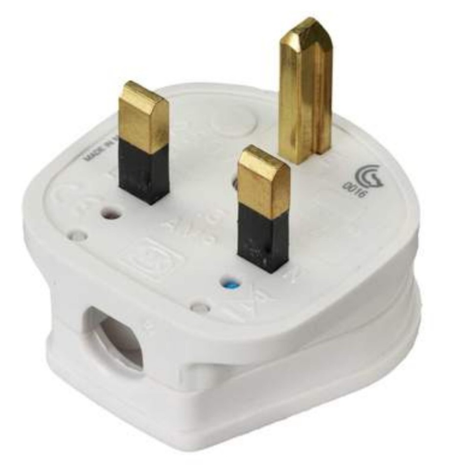 1 x Non-Standard T-Shaped 13A UK Plug, White MK | eBay UK