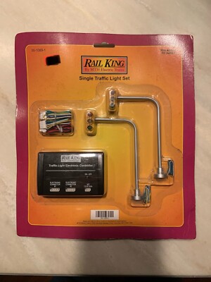 MTH RAILKING SINGLE TRAFFIC LIGHT SET 30-1089-1 O SCALE O GAUGE CITY ...