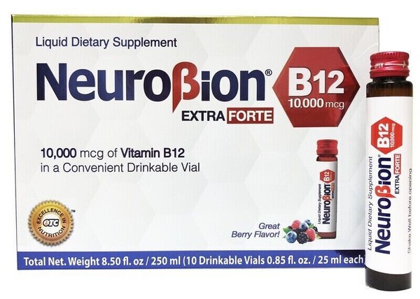 Neurobion NEF1 B12 Extra Forte Vitamin B12 10 000 Mcg - Pack of 10 for ...