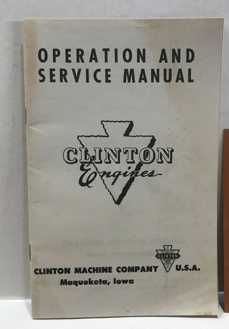 Vintage Clinton Gas engines Operation and Service Manual w/ Tags ...